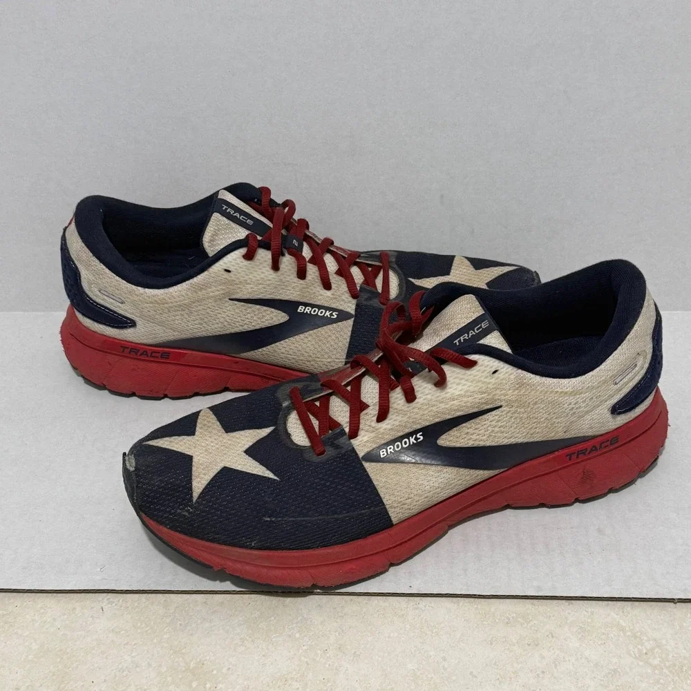 Brooks | Shoes | Brooks Trace 2 Mens 3 Usa Stars And Stripes Running ...